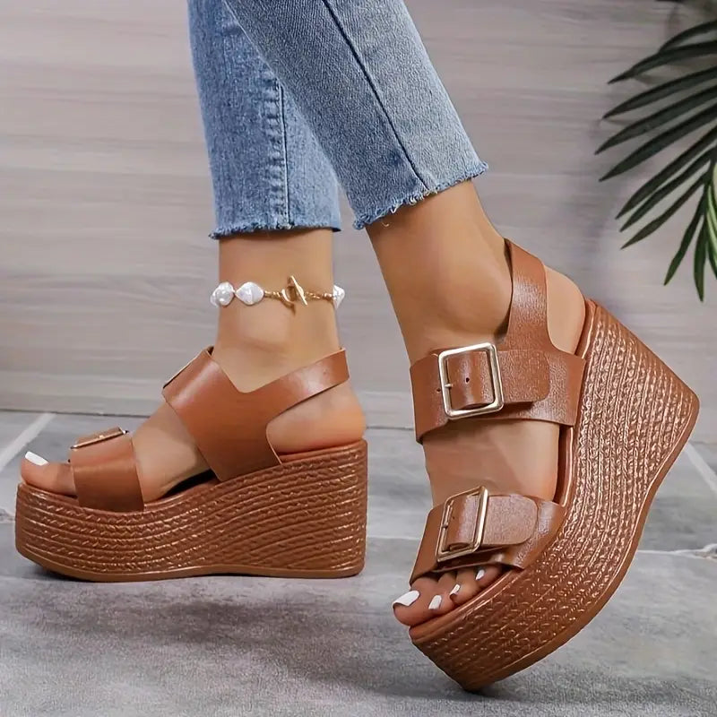 Roma Wedge Platform Sandals – Northend Shop
