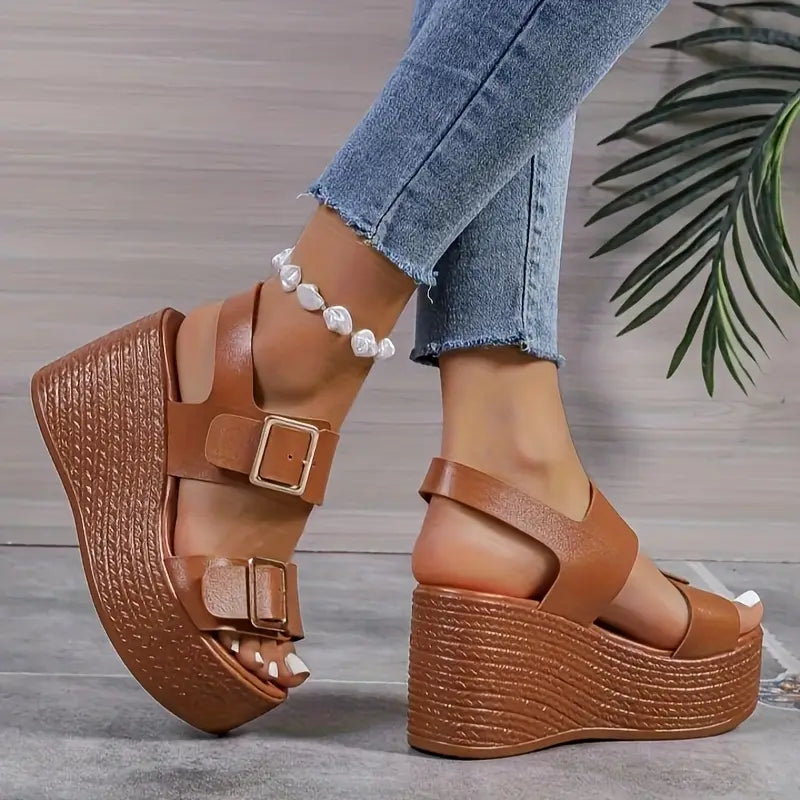 Roma Wedge Platform Sandals – Northend Shop